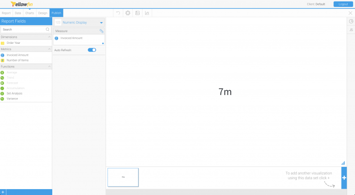 How to Create Big Number and Vertical Column Charts in Yellowfin